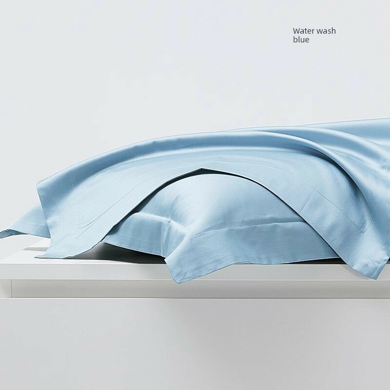 TEVEL 48x75 см парная подушка из 60-го сортового длинноволокнистого хлопка в стиранном синем цвете, повседневный стиль
