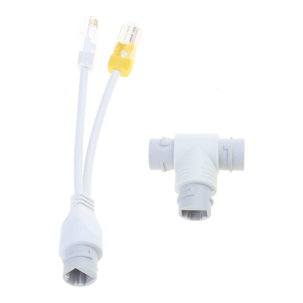 POE-сплиттер 2 в 1 с тройным разъёмом RJ45