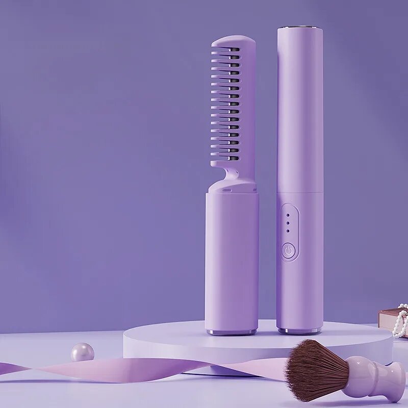 Портативный беспроводной выпрямитель и плойка 2-в-1 Purple