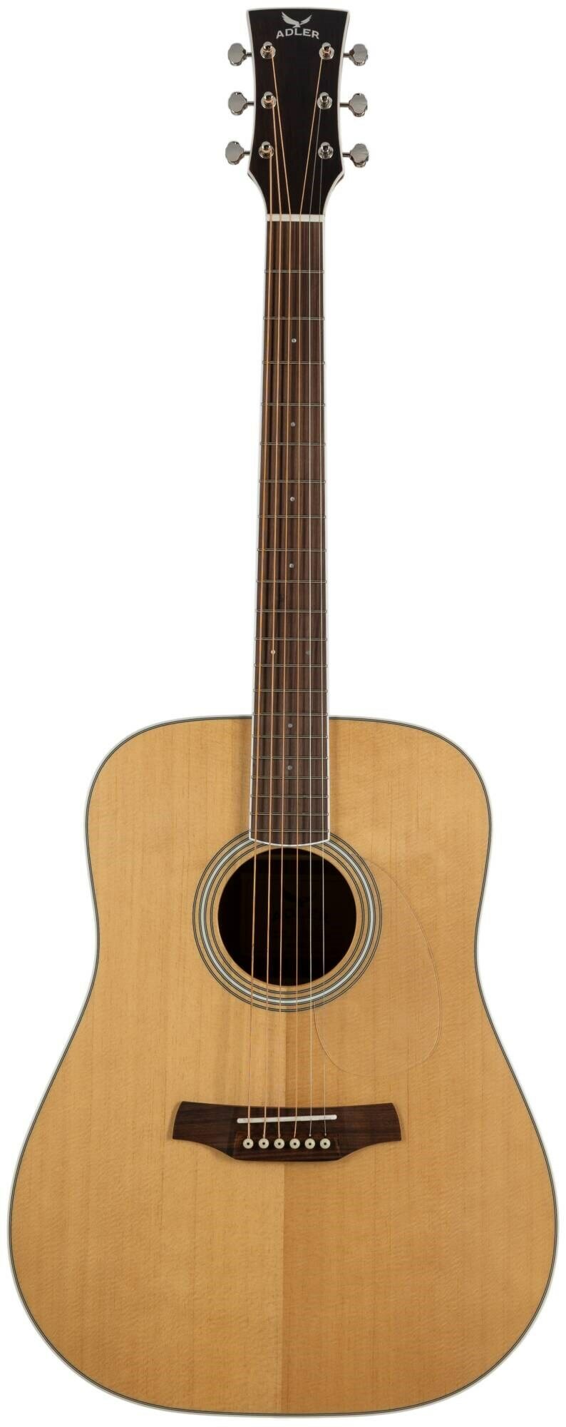 ADLER D100-SR - акустическая гитара дредноут, верхняя дека массив ситхинской ели, корпус пау ферро,