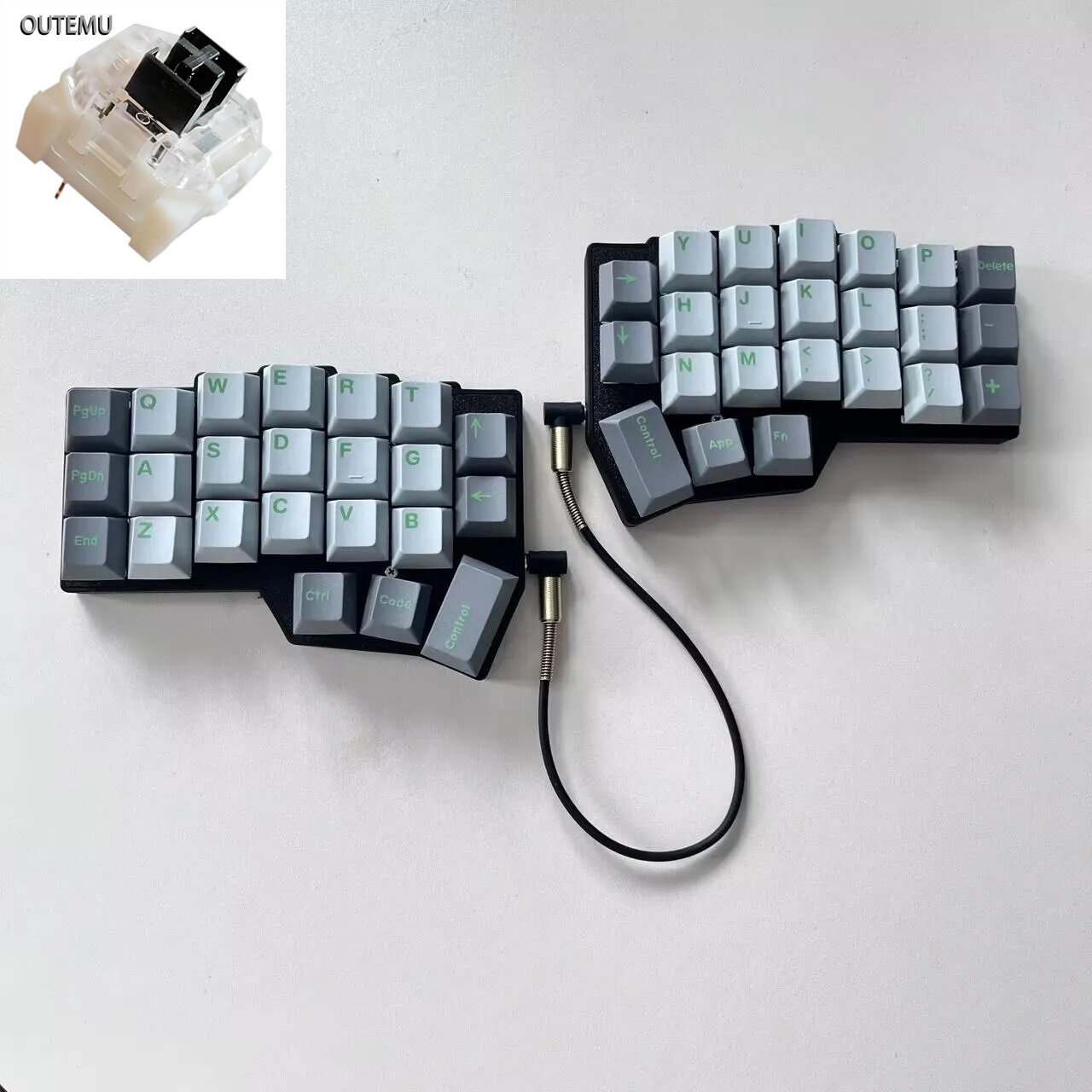 Проводная Раздельная Клавиатура CORNE V4 Поддерживает Горячую Замену RGB-флакона