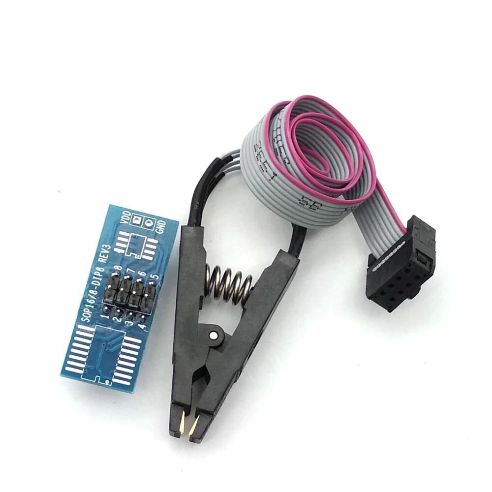 Прищепка для программаторов (test clip) SOP8; SOIC8 (150/170/200/208mil)