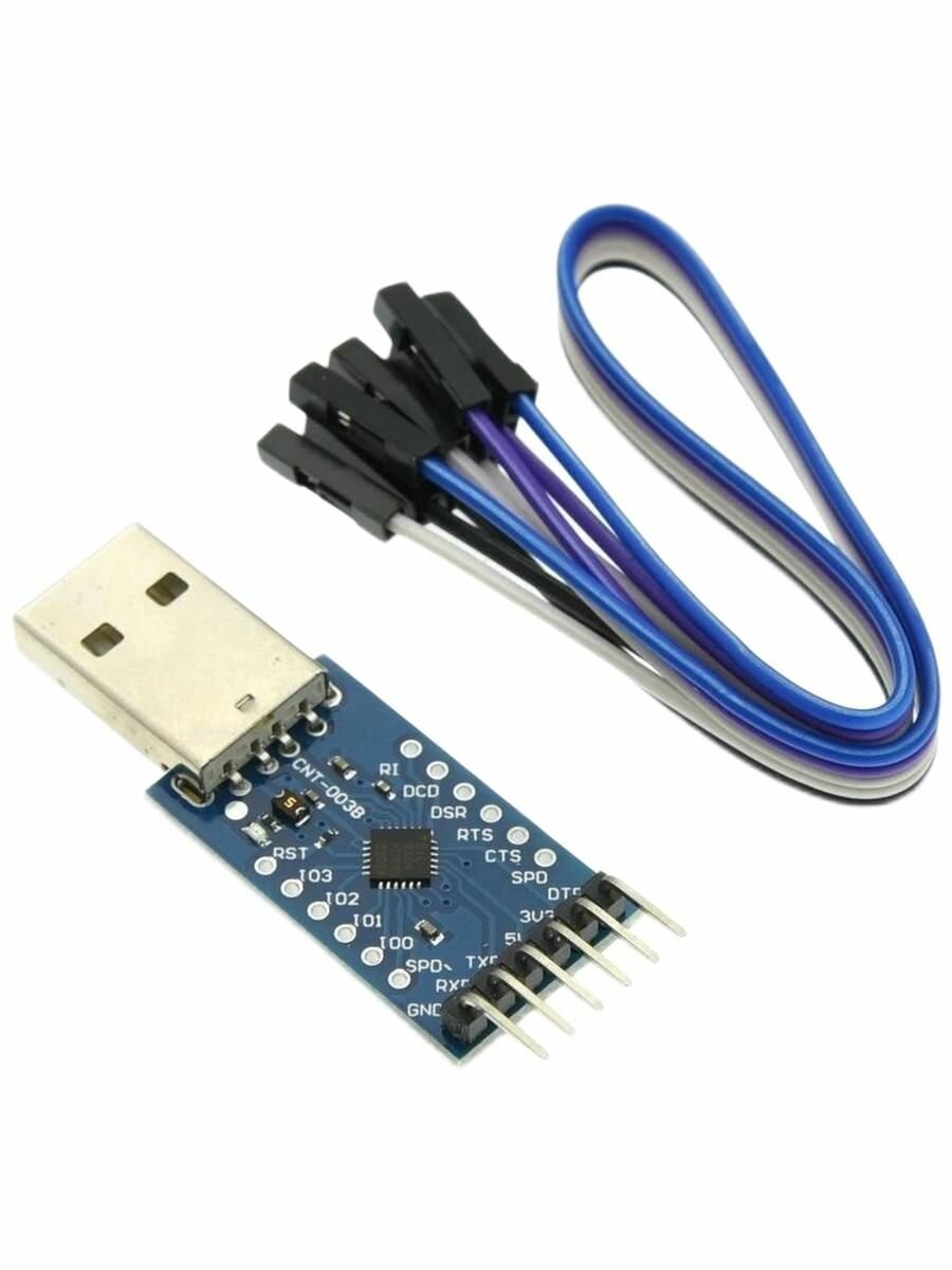 USB UART, TTL конвертер, адаптер, преобразователь интерфейсов на чипе CP2104 (3,3-5v)(DTR, RTS, CTS)