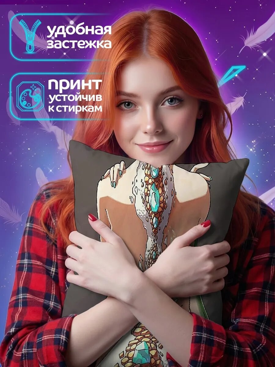 Подушка дакимакура Девушка с драгоценностями — фото 1