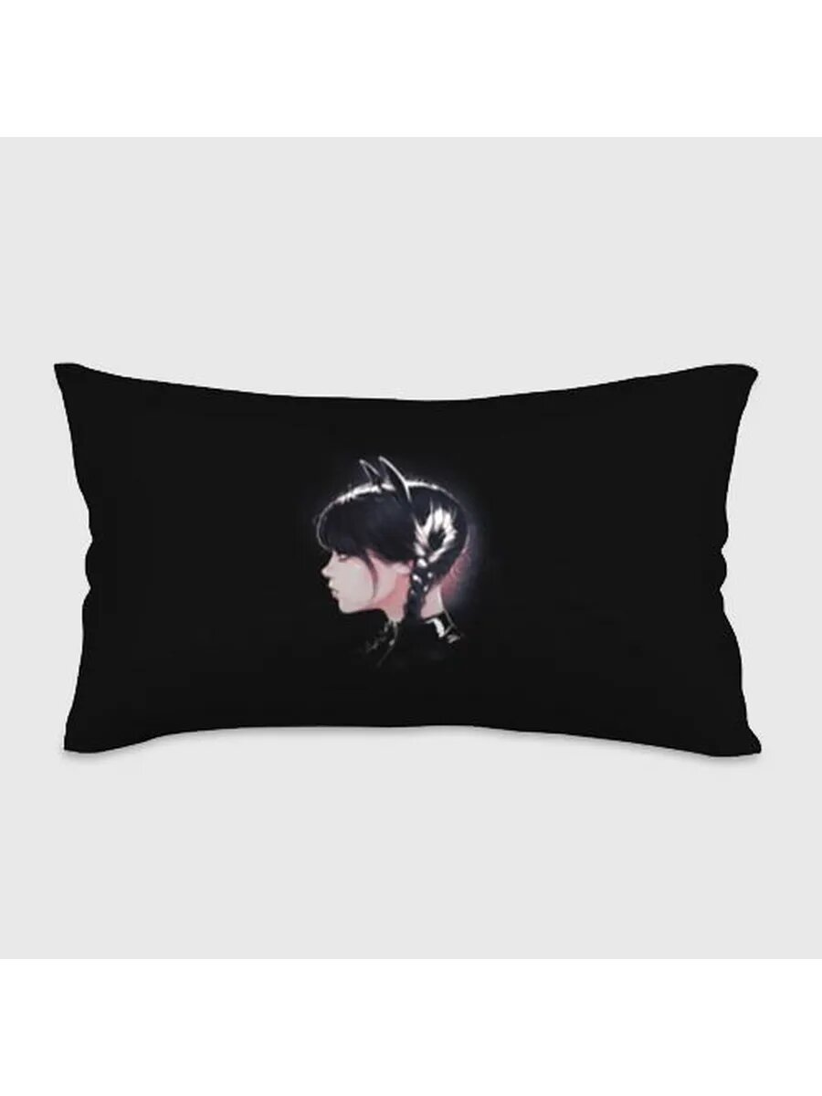 Wednesday black kitty Подушка