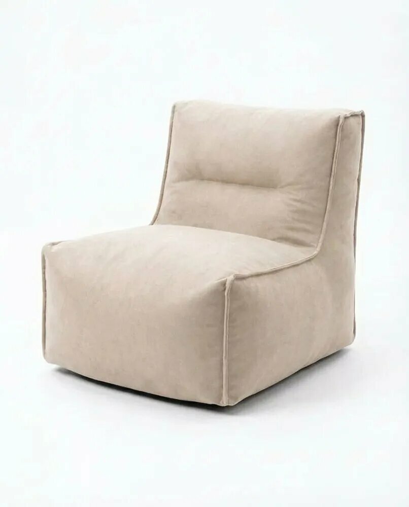 Bean-Bag Кресло-мешок, Велюр натуральный, светло-бежевый
