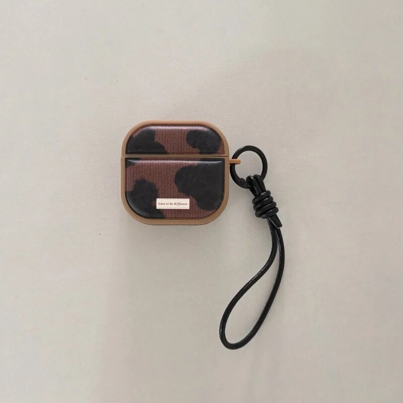 Кожаный чехол для Airpods For AirPods 4, L2 with with Lanyard