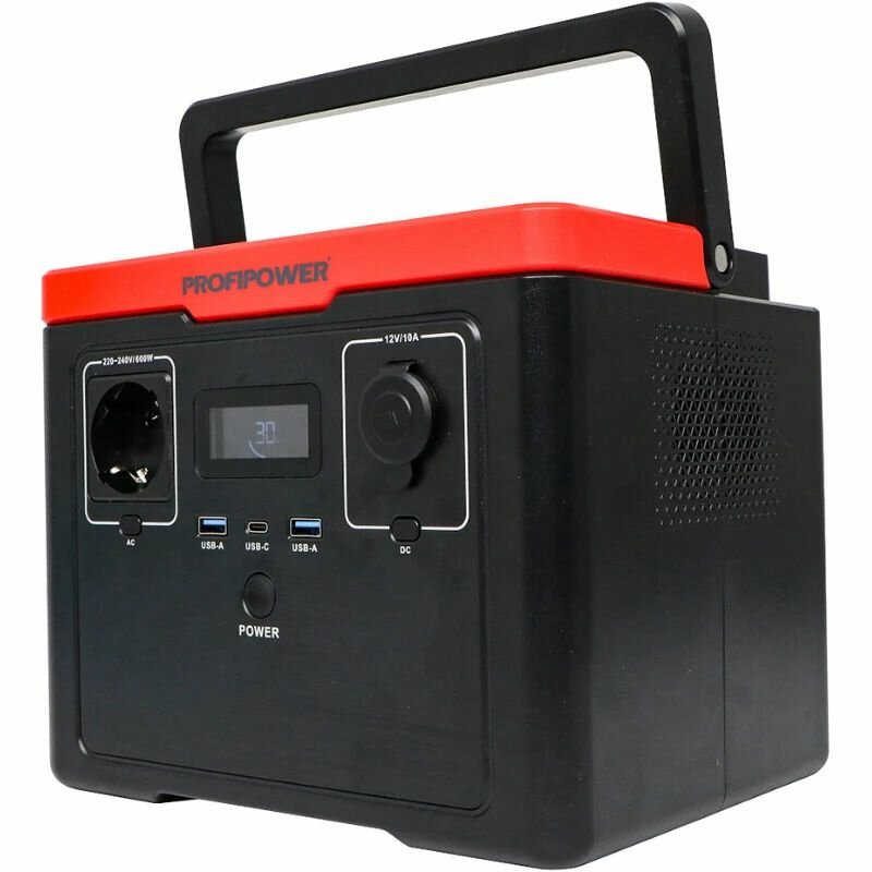 Электростанция PROFIPOWER портативная акк. ПЭ-600PRO (220В/600Вт.1х1,3А/USB-выходов 2, 40000мАч)12кг