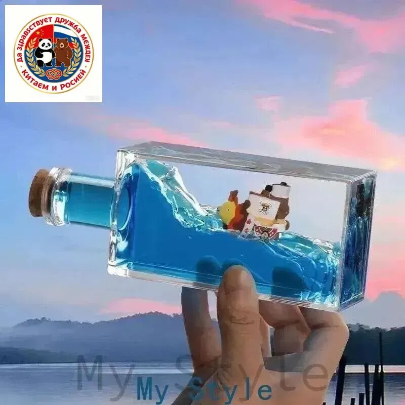 Ван-Пис, Коллекционная модель корабля, дрейфующая бутылка, One Piece Drift Bottle, украшение для рабочего стола, Thousand Sunny/Тысяча солнечных
