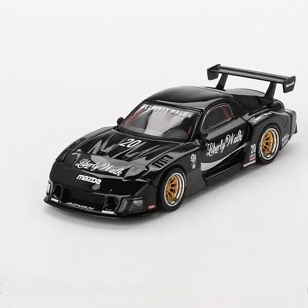Машинка TSM MINI GT 1/64 MAZDA RX-7 LB-Super Silhouette Liberty Walk Black # 785 Die-cast Alloy Car Model Collection Display Gift
