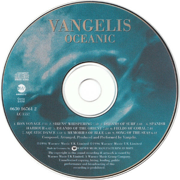 Компакт-диск(CD) Vangelis - Oceanic — фото 1