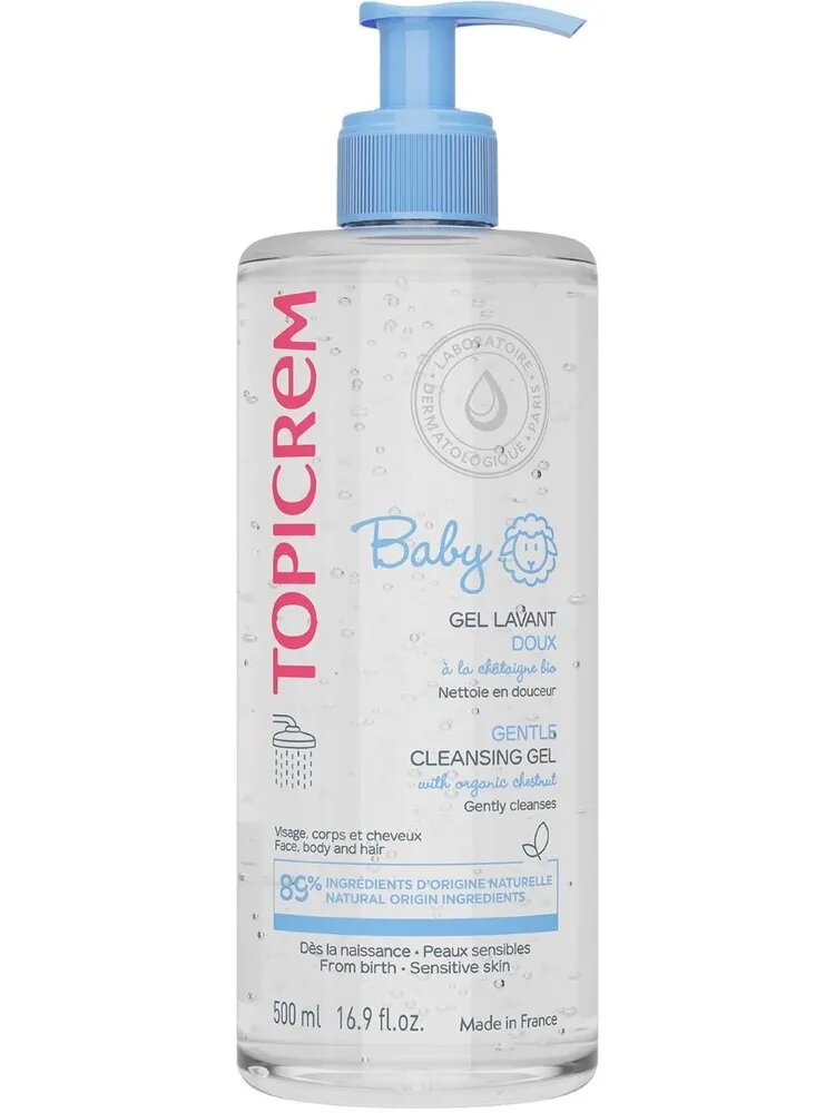 Топикрем бэби Нежный очищающий гель , 500 мл / TOPICREM BABY Cleansing Gel