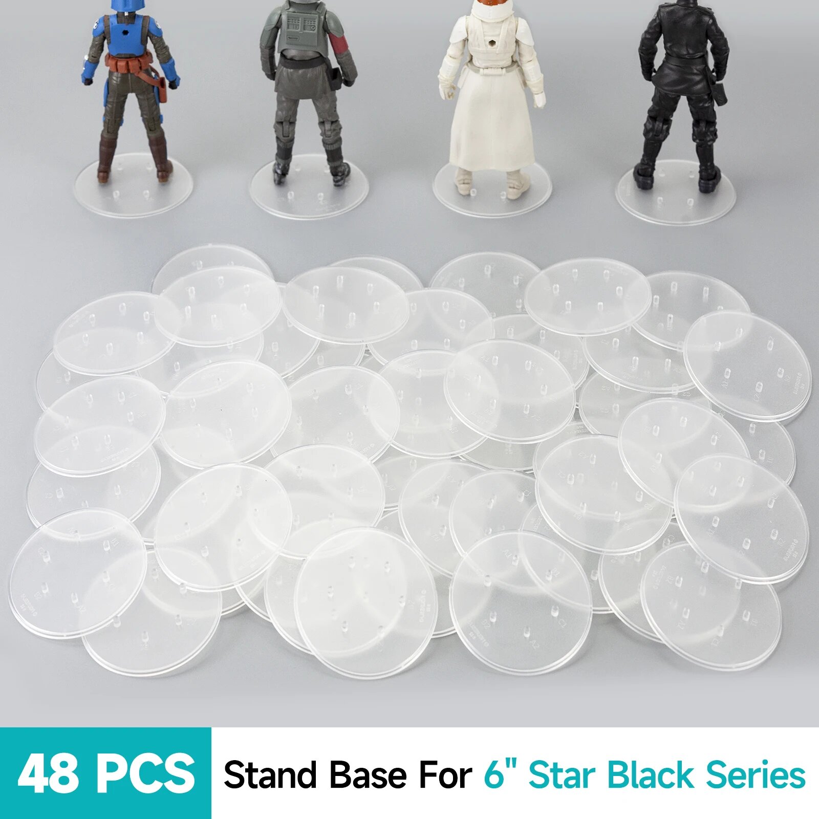 Подставка для фигурок 6 дюймов Marvel, MOTU, Star Wars, пластик, прозрачный/черный
