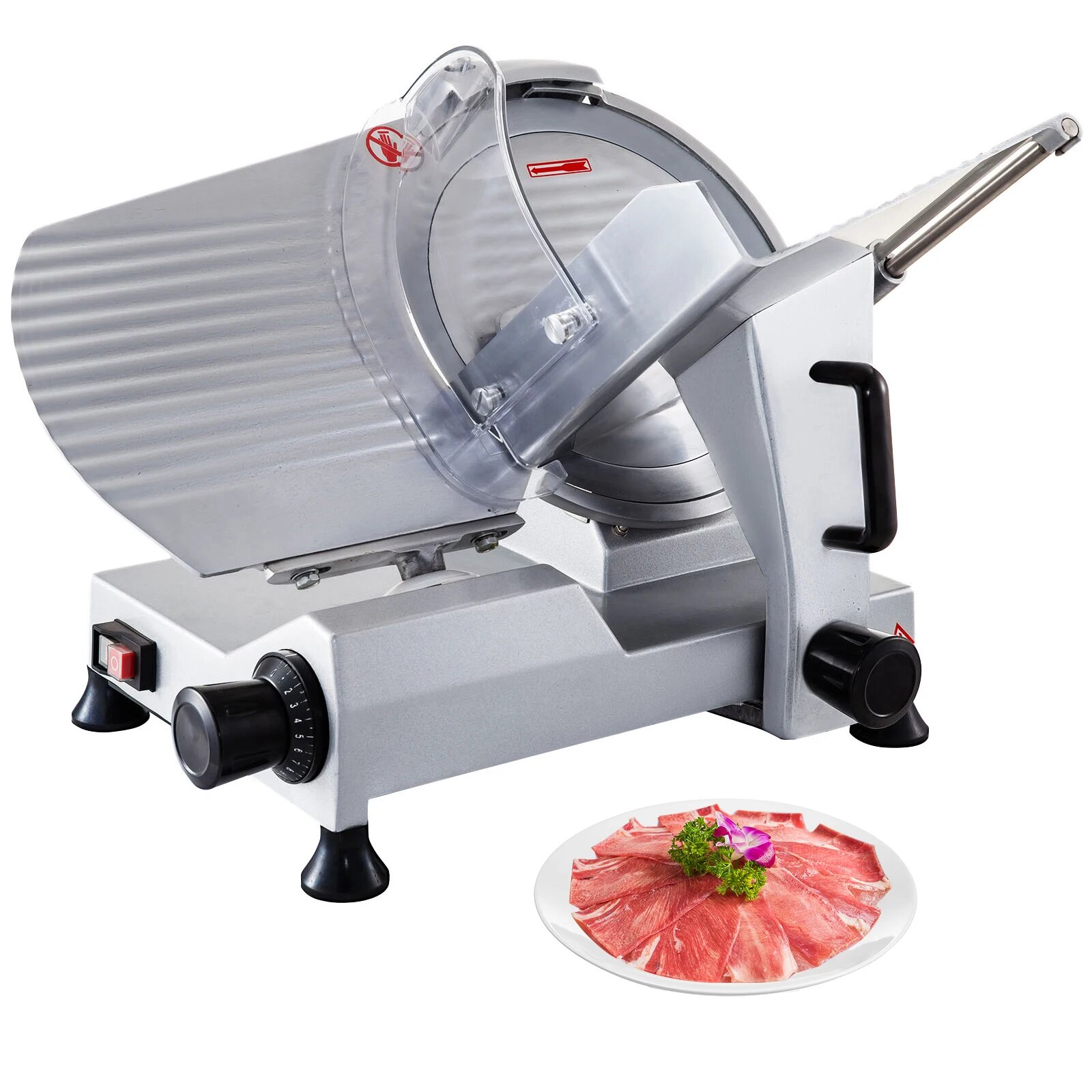 Коптильная машина SucceBuy Commercial Meat Slicer 320 Вт электрическая дели-машина для нарезки продуктов с ножом из углеродистой стали диаметром 12 дюймов электрическая машина для нарезки мяса, сыра
