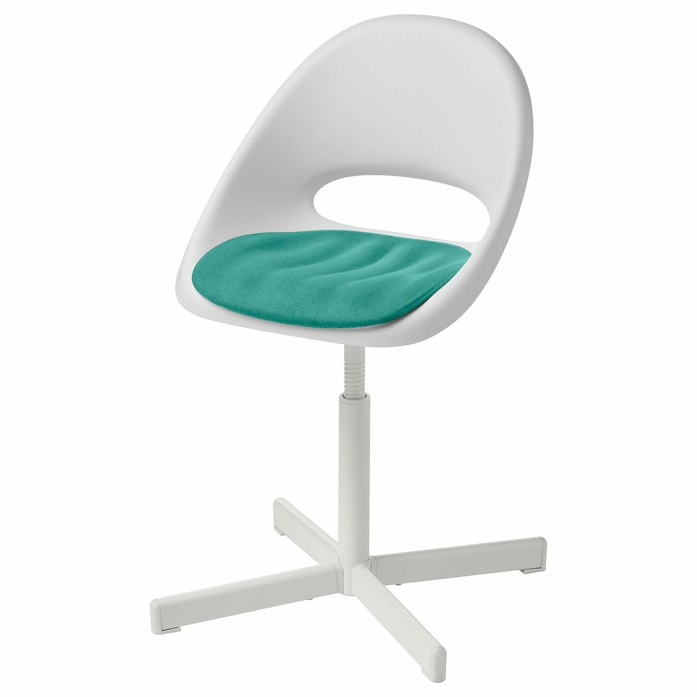 Детский стул ikea loberget / sibben, белый/бирюзовый 395.013.17