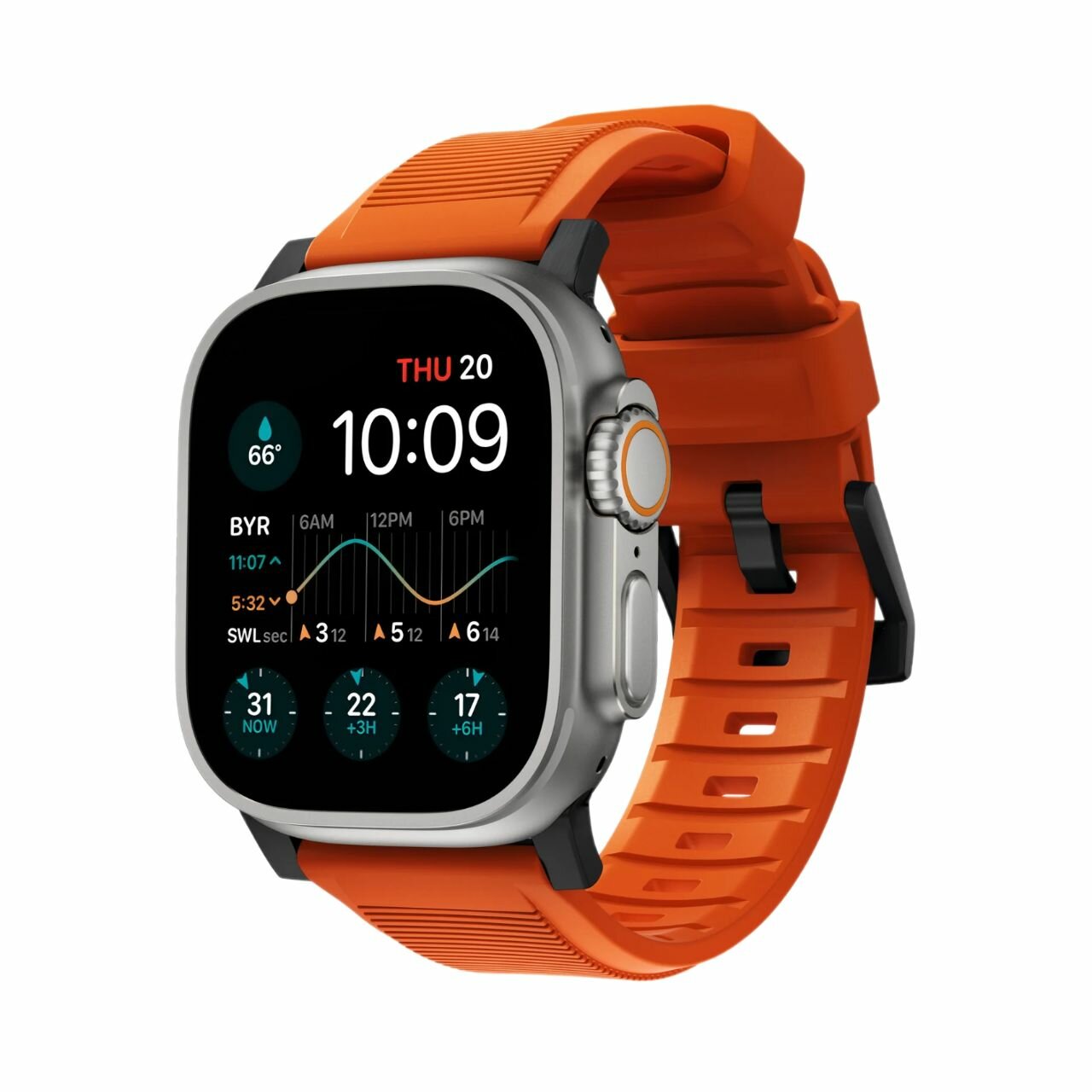 Спортивный ремешок Nomad Rugged Band для Apple Watch 42, 44, 45 мм, Ultra и Ultra 2