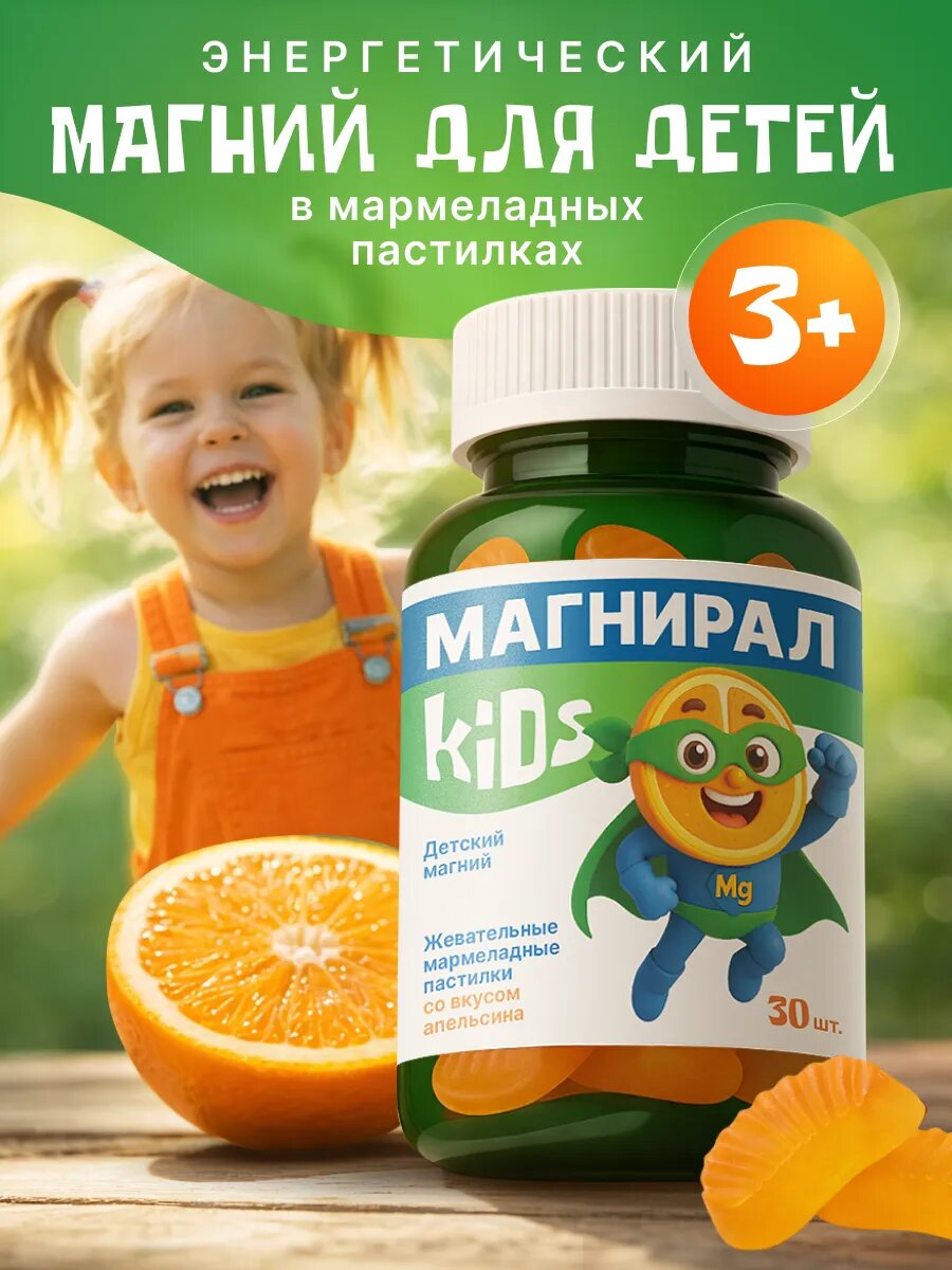 Витамины Магний для детей в пастилках