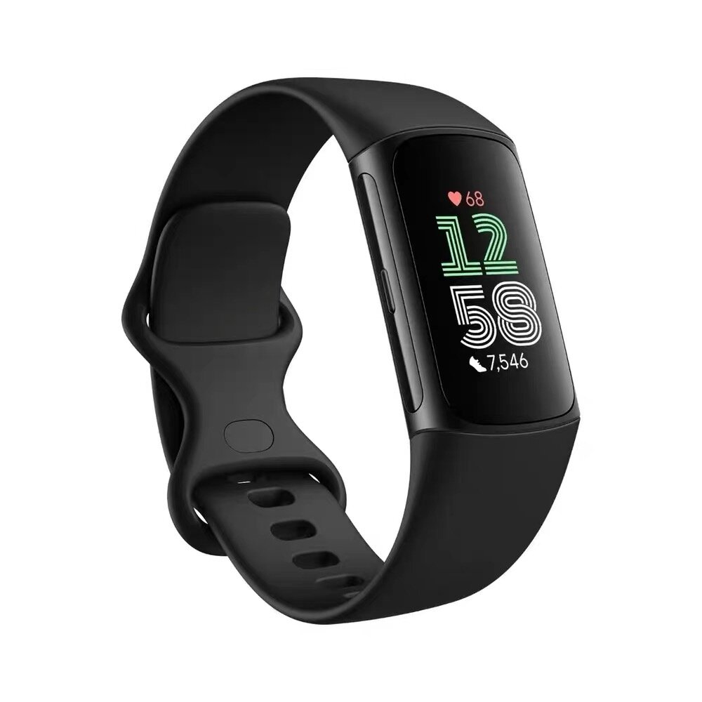 Фитнес-браслет, Fitbit Charge 6 , Black(чёрный): 24/7 Health & Activity Tracker+подписка на 6 месяцев