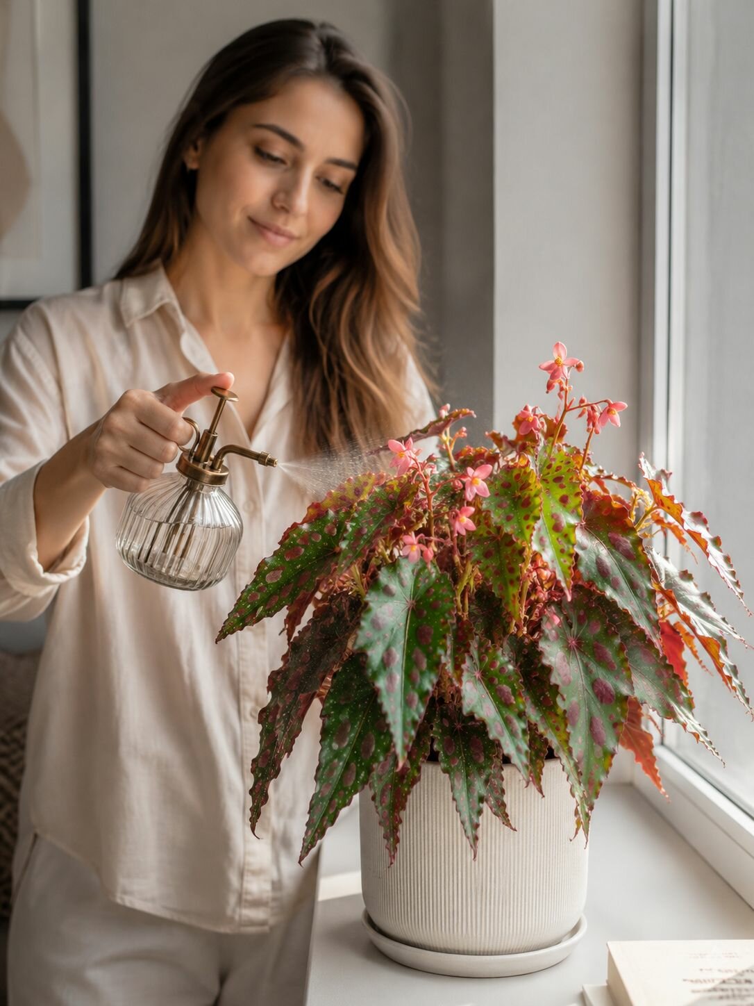 Бегония Пинк Дотти (Begonia Pink Dotty) D8см, комнатный цветок