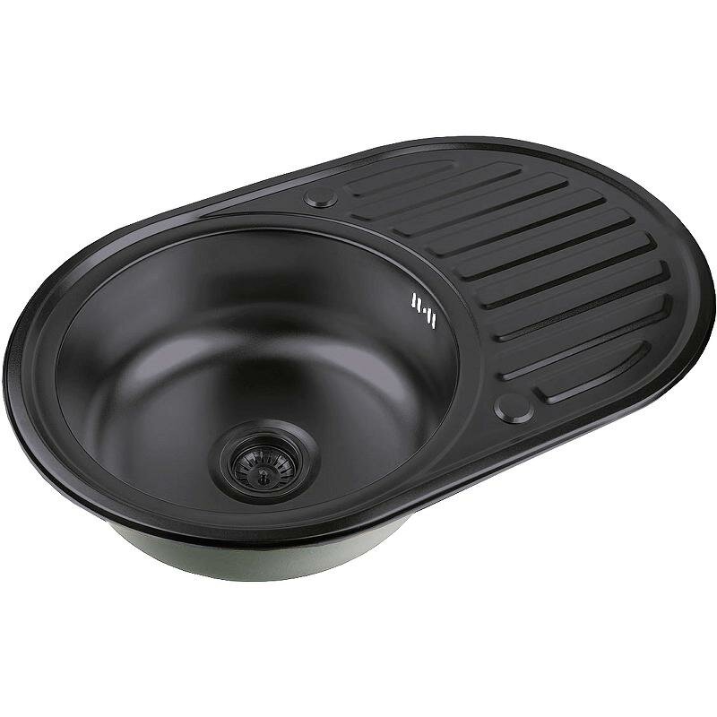 Мойка для кухни ZorG 77х50 SZR 7750 графит, 1 чаша, нержавеющая сталь