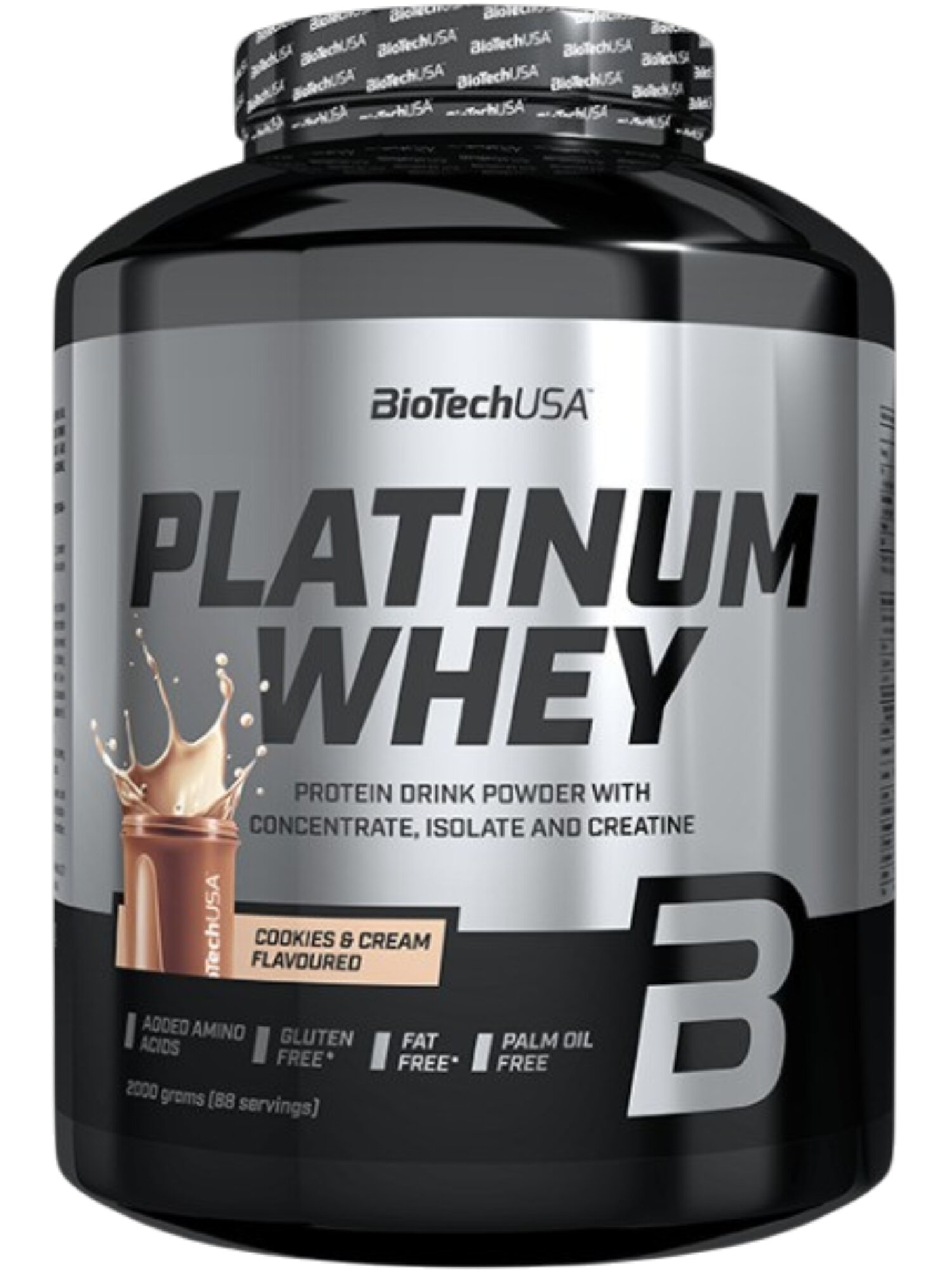 Сывороточный протеин BioTechUSA Platinum Whey 2000 г, Печенье - крем