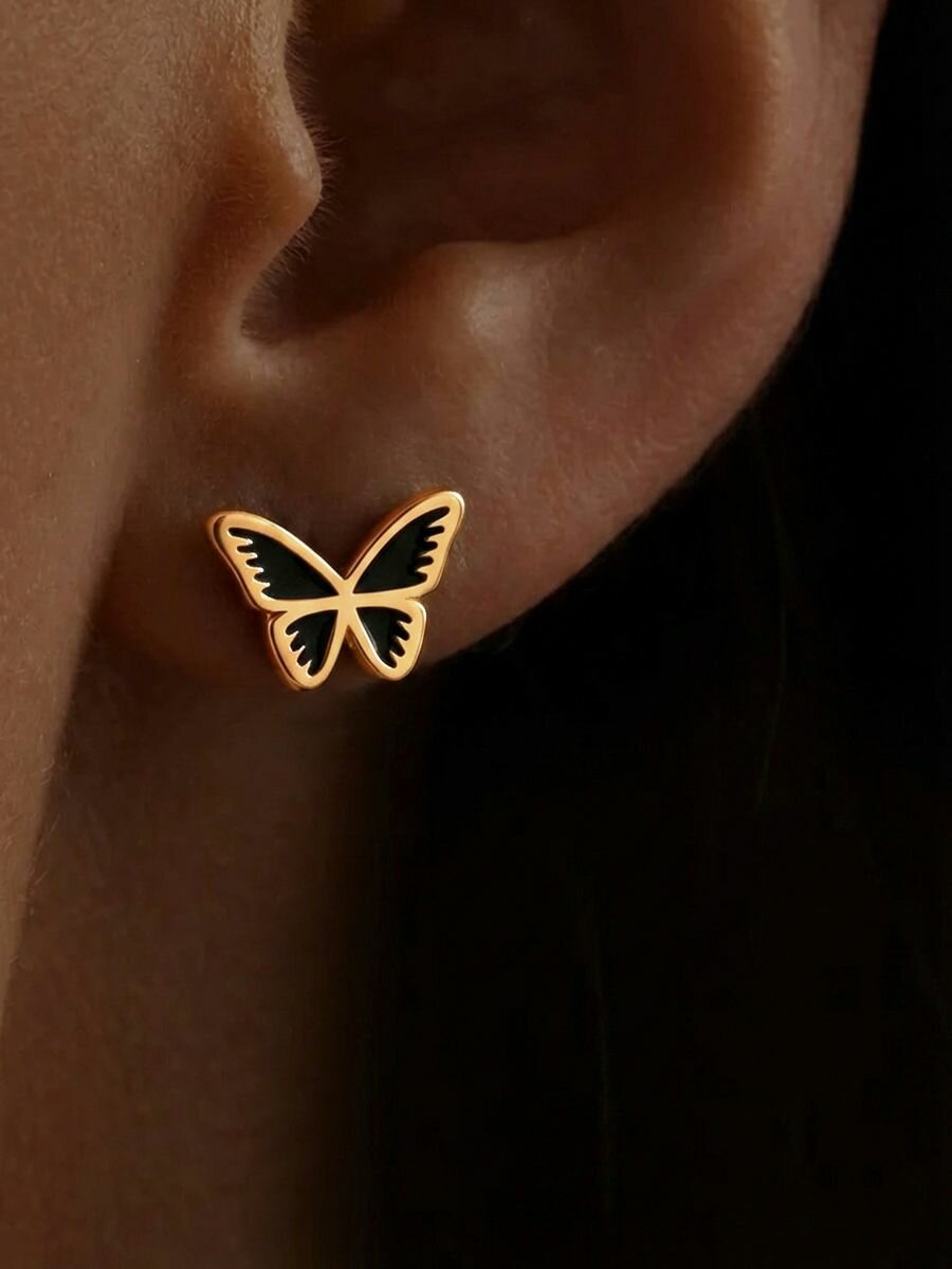 Серьги, 925 проба, золочение
