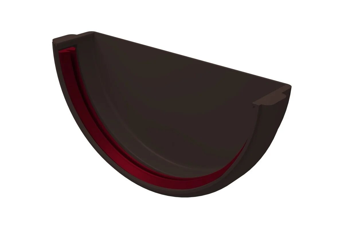 Заглушка желоба ПВХ 120/90 RR 32 темно-коричневый GRAND LINE, 6 шт.