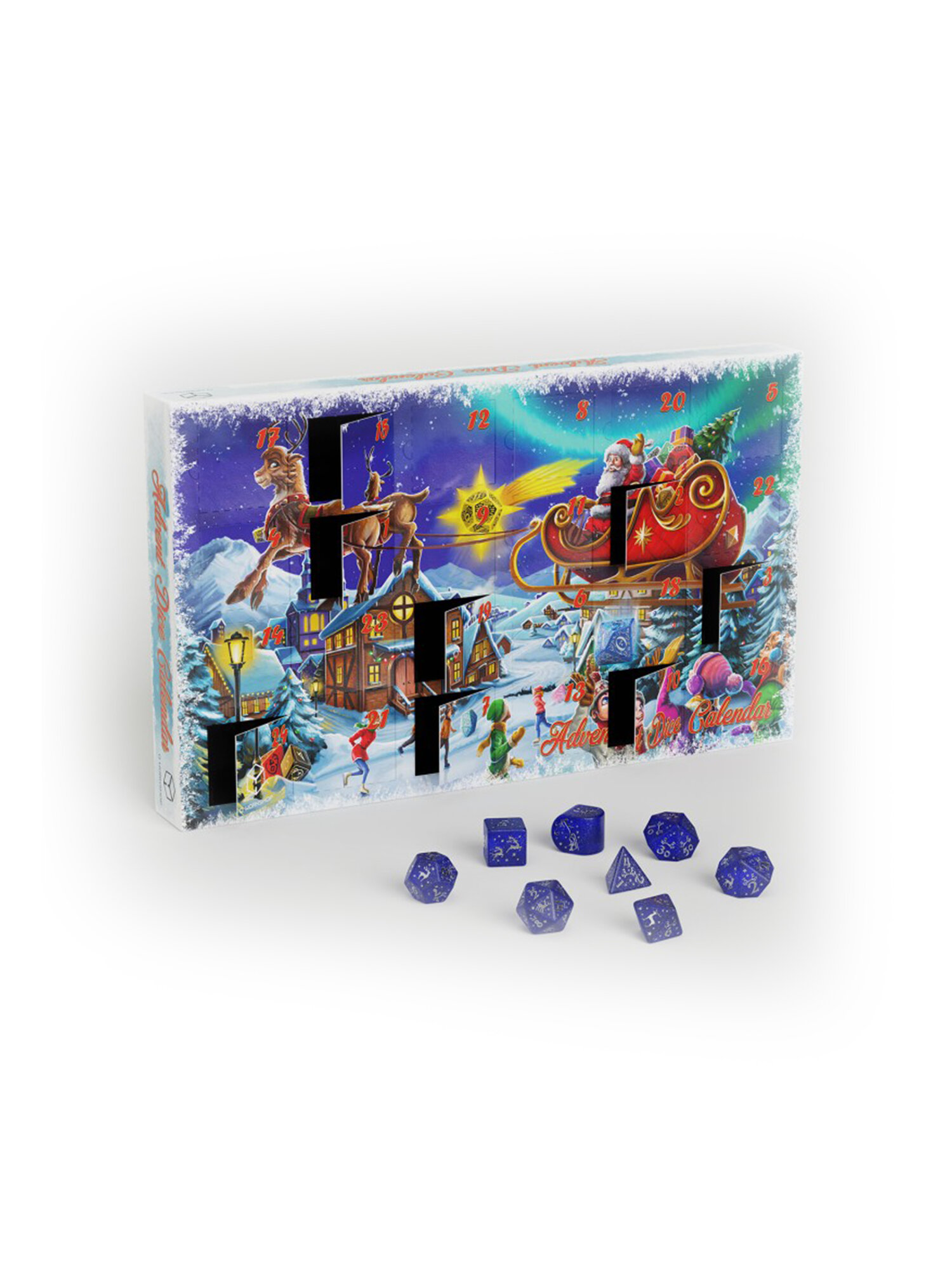 Набор игральных кубиков Q WORKSHOP Новогодний Advent Calendar Dice Set