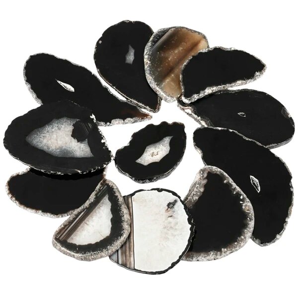 TUMBEELLUWA Агатовые ломтики для декора Black