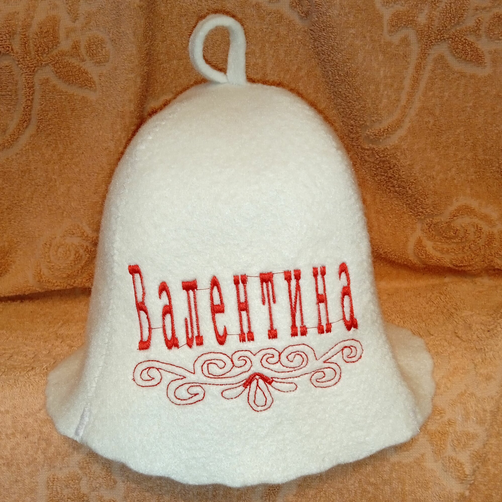 Шапка для Бани и Сауны с Вышивкой! Банная шапка для парной. Шапочка Именная