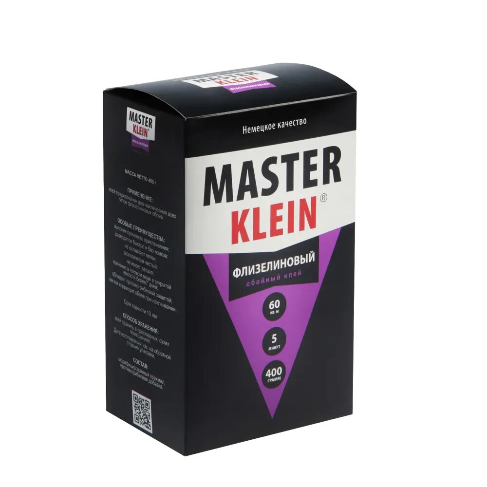 Клей обойный Master Klein 400 г, для флизелиновых и виниловых обоев