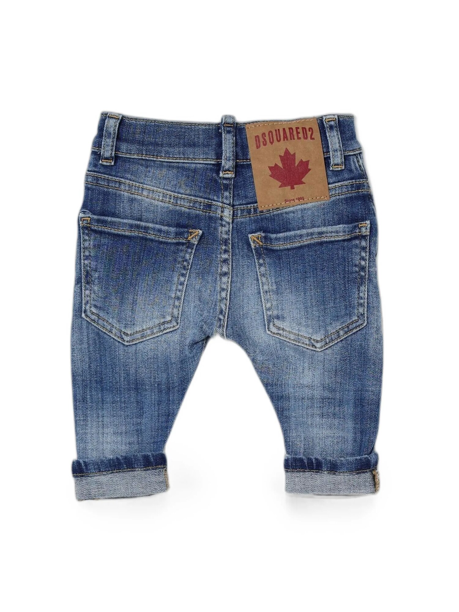 Джинсы DSQUARED2 Distressed-effect faded jeans, размер 3 года, синий — фото 1