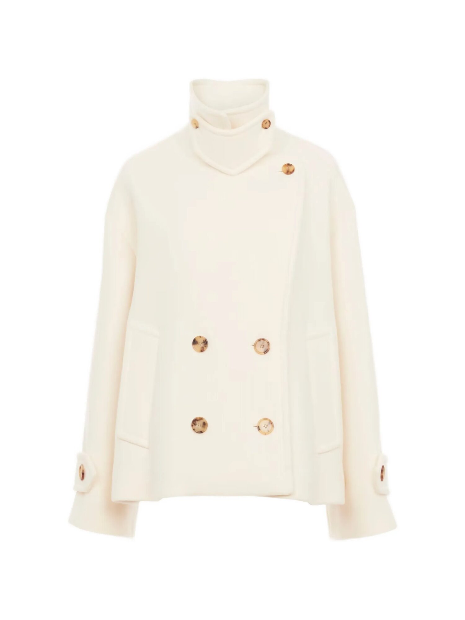 Пальто Double-breasted high-neck coat