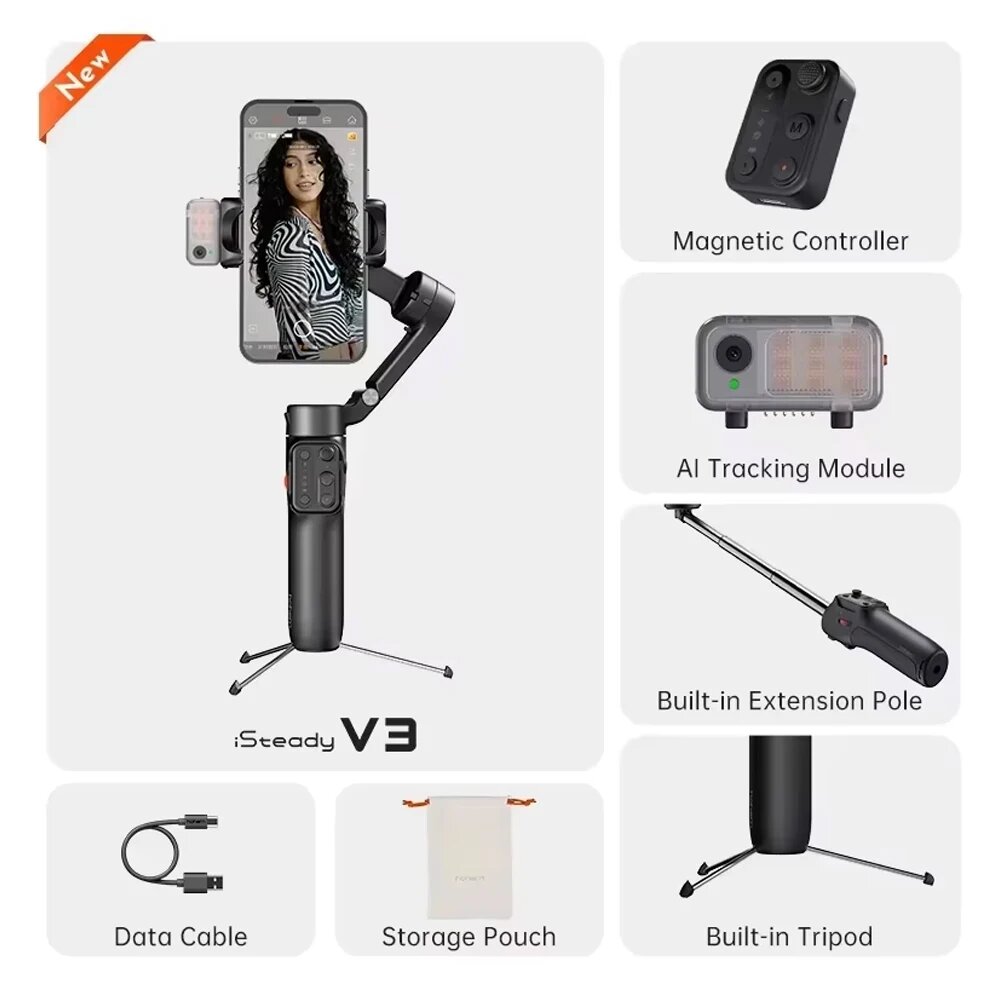 Hohem V3 3-осевой стабилизатор для смартфона V3 black