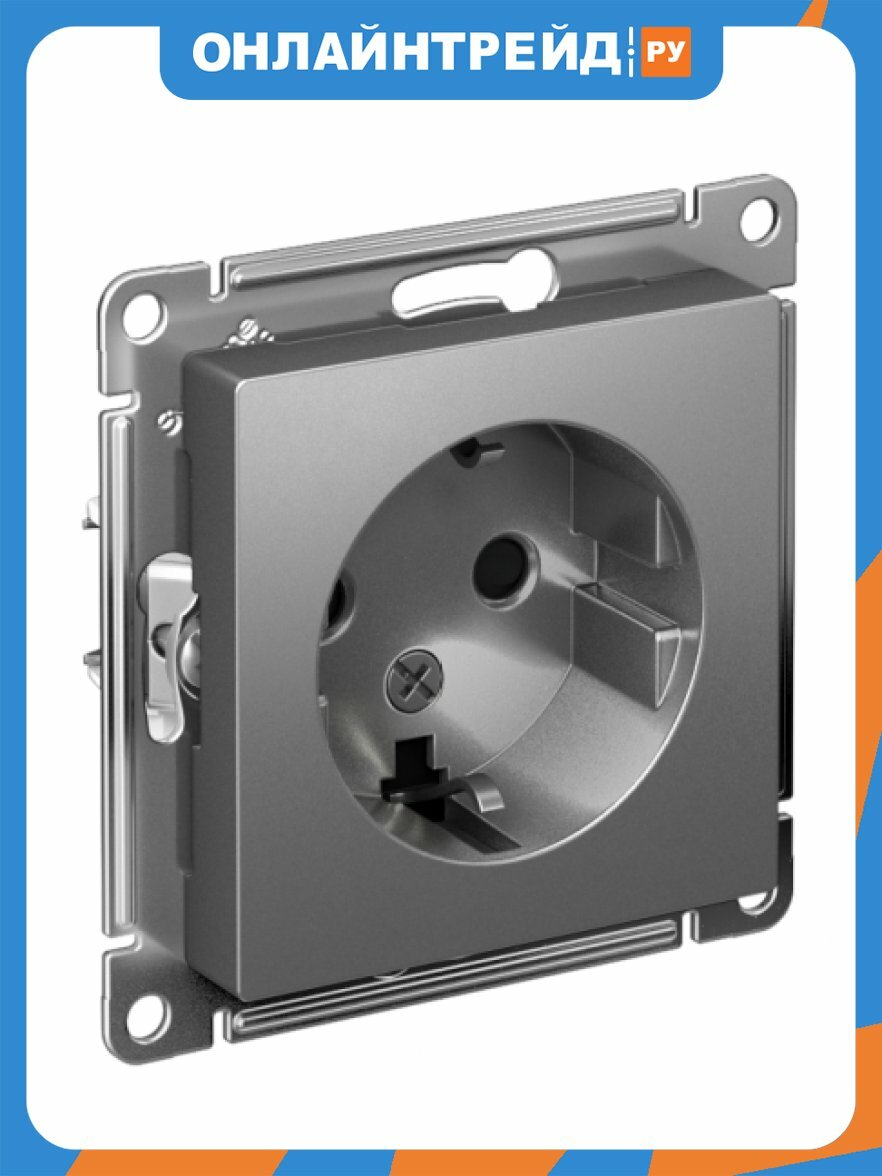 Розетка Systeme Electric (schneider Electric) SCHNEIDER ELECTRIC ATLASDESIGN 16А, механизм, сталь ATN000945