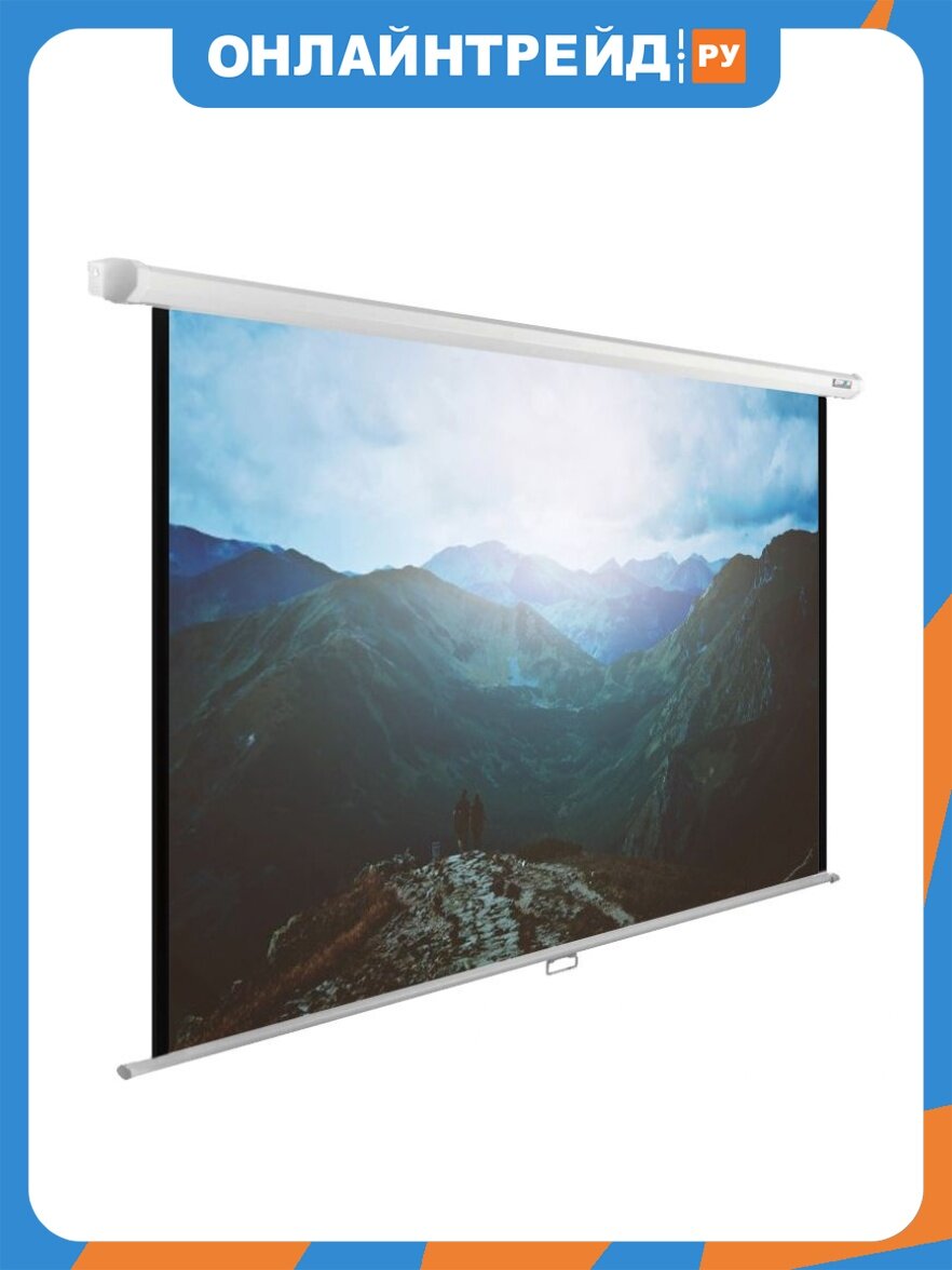 Экран Cactus 240x240см WallExpert CS-PSWE-240x240-WT 1:1 настенно-потолочный рулонный