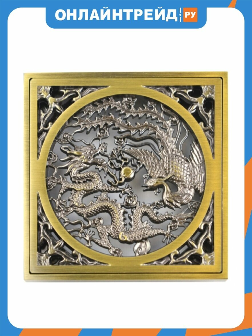 Решетка Bronze DE Luxe для душевого трапа 21986, бронза