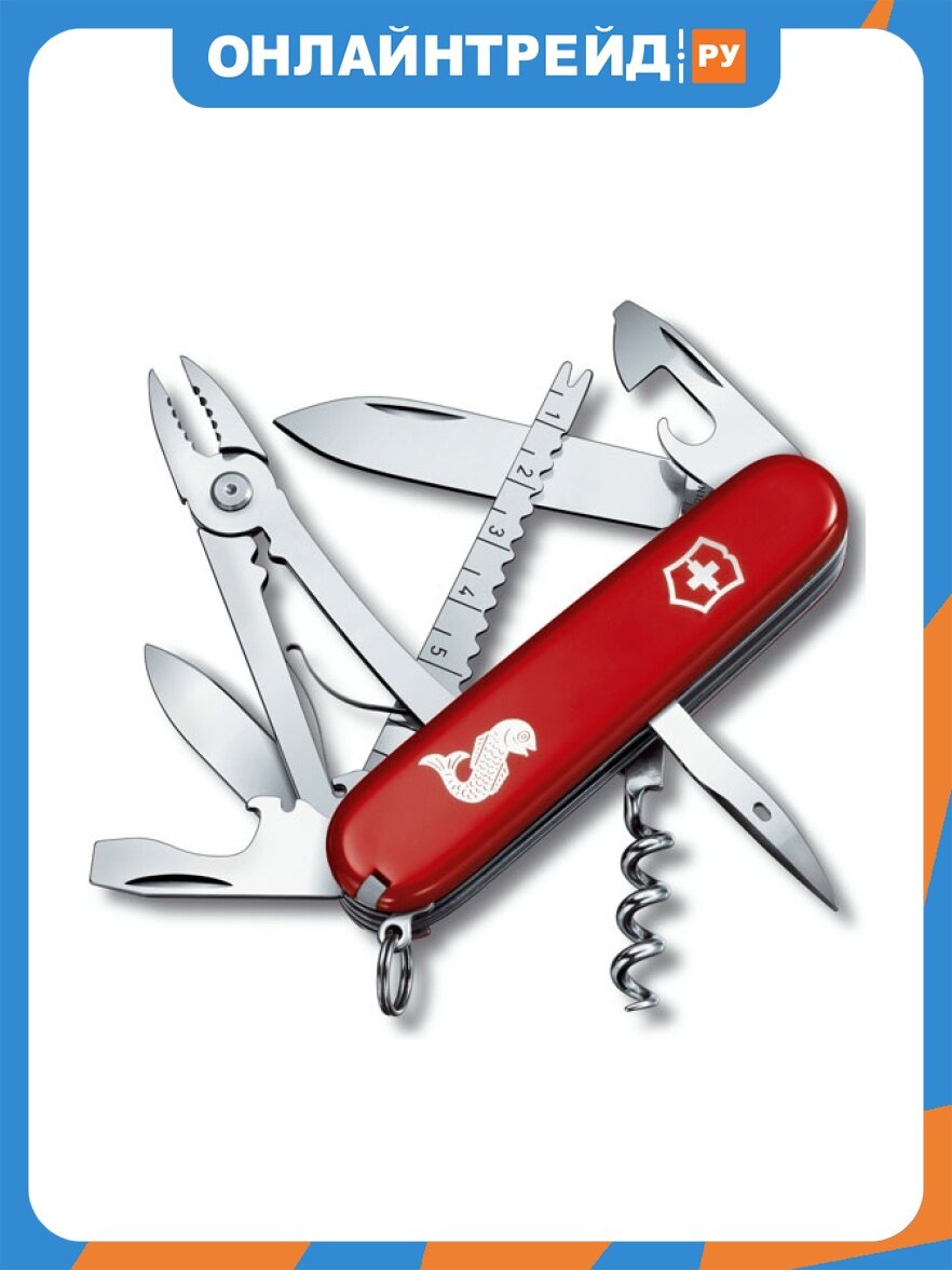 Нож Victorinox 1.3653.72 ANGLER, 91 мм, красный