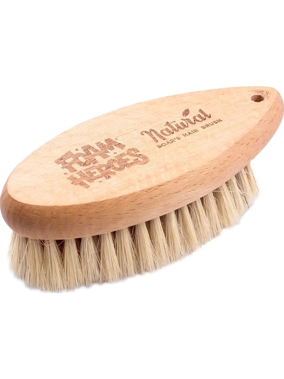 Щетка для очистки кожи Foam Heroes Natural Boar Hair Brush, 13.4x5.9см