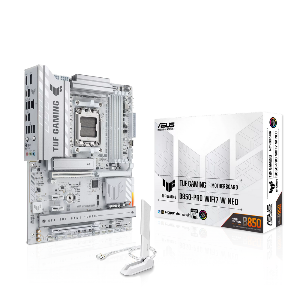 Материнская плата ASUS TUF GAMING B850-PRO WIFI7 W NEO AM5 ATX 4xDDR5 2хPCIEx16 2xPCIEx1 3xM.2 2xUSB-C DP HDMI 2.5GLAN Wi-Fi 7