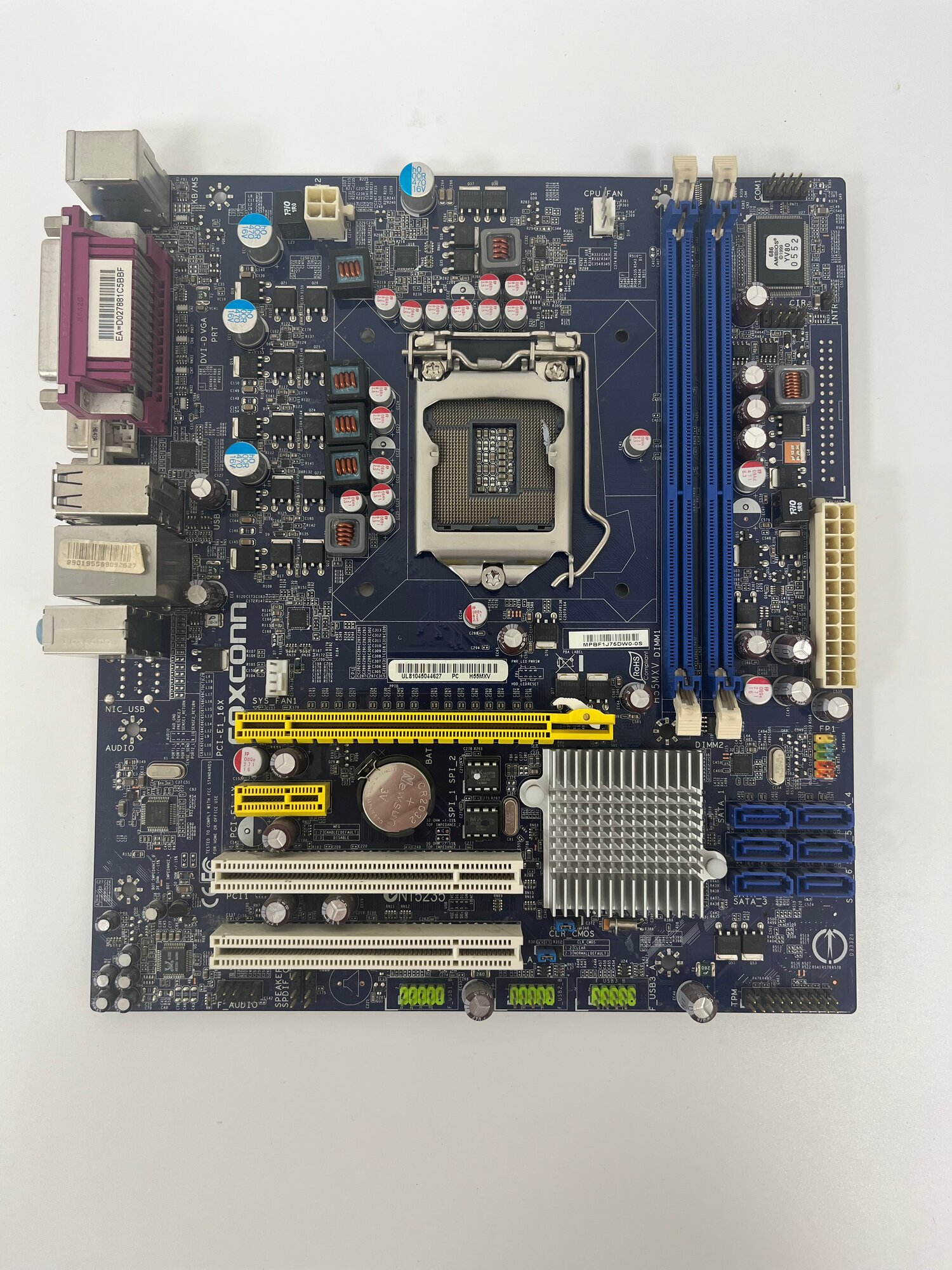 Материнская плата Foxconn H55MXV с сокетом LGA 1156 и чипсетом Intel H55