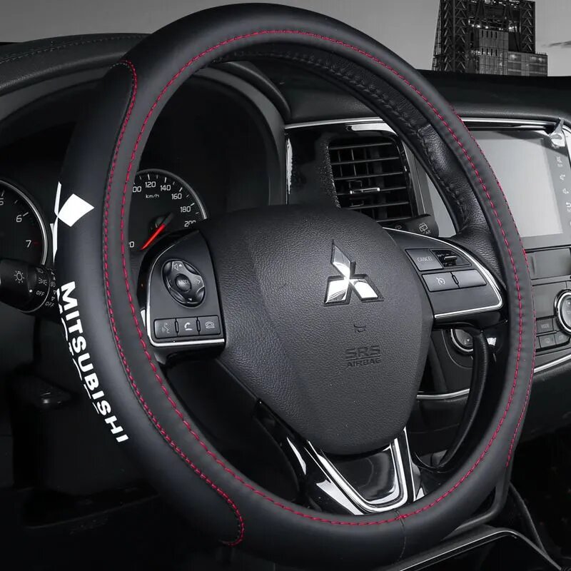 Best Choice Оплетка на руль Mitsubishi, диаметр 37 см, искусственная кожа, 1 шт.