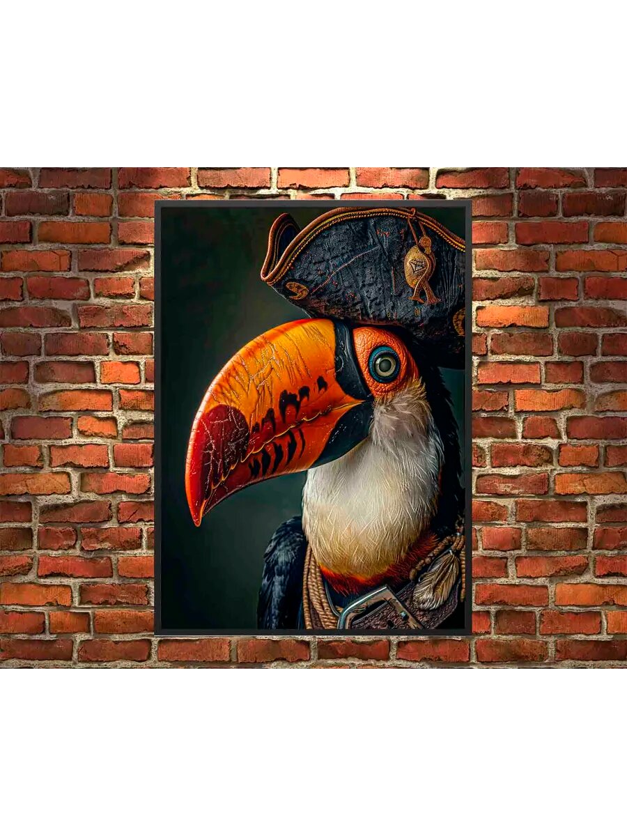 Птица-пират Тукан 1, Плакат 30x42см