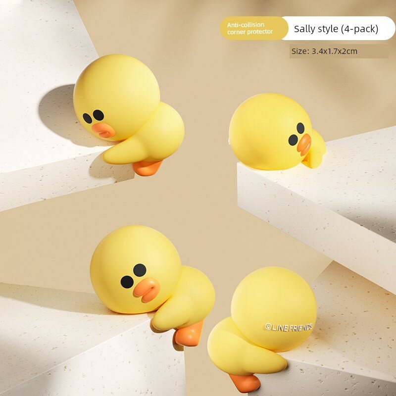 LINE FRIENDS Защитные углы для мебели — курица Салли, 4 шт. (правая сторона) для безопасности детей