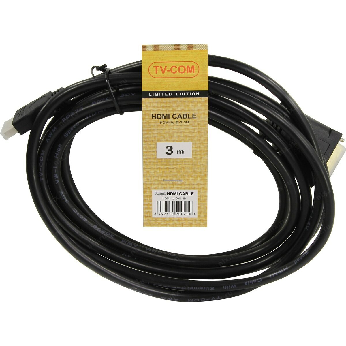 TV-COM LCG135E-3м Кабель HDMI to DVI-D (19M -25M) 3м — фото 1