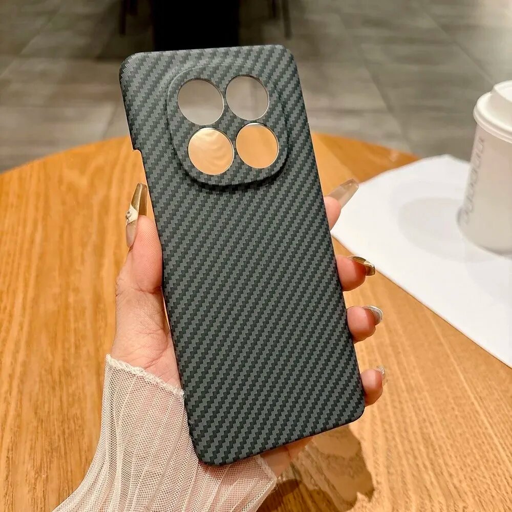 Чехол для POCO M8/M8 Pro, новый стильный ультратонкий чехол из кевлара и углеродного Поко М8, black