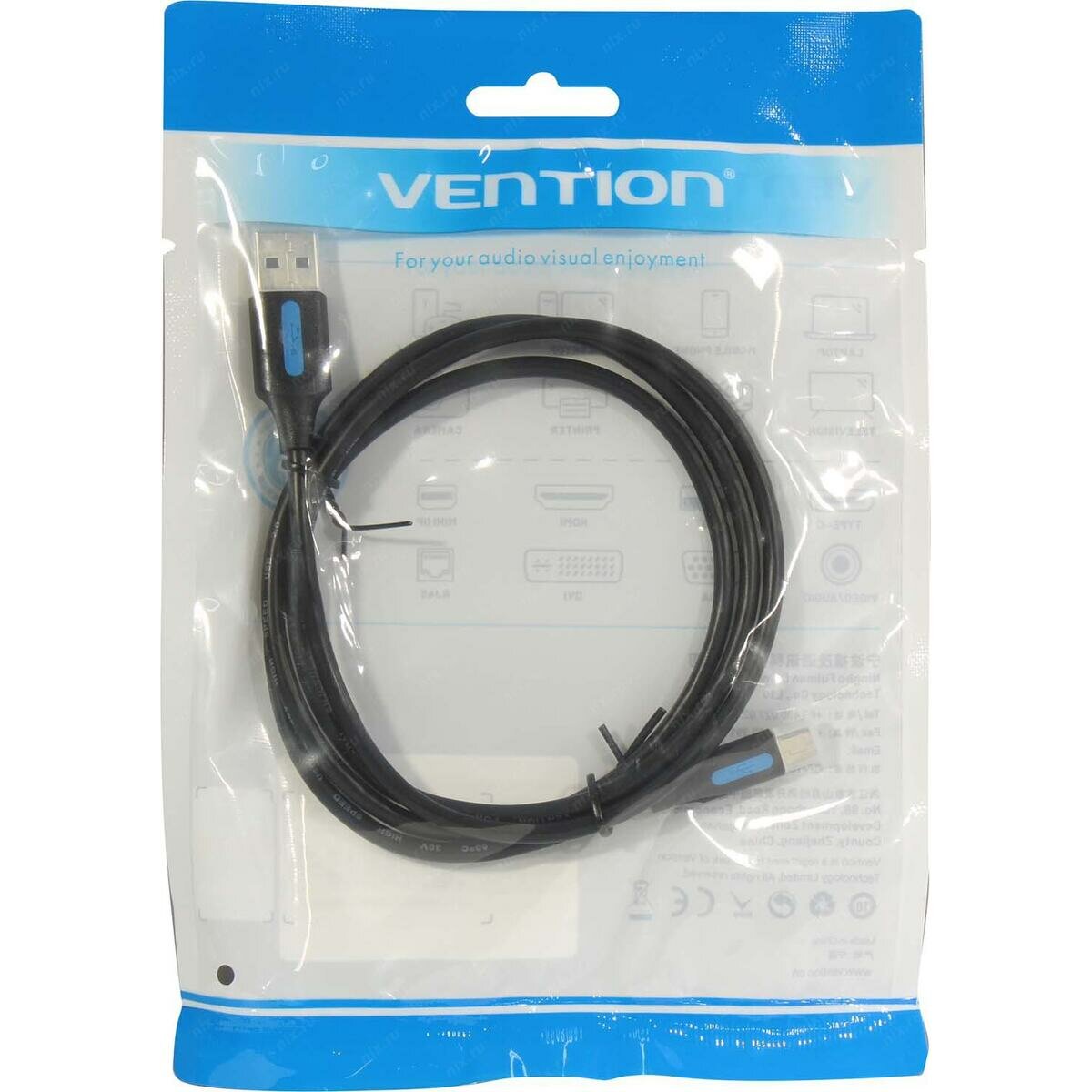 Vention COMBF Кабель USB 2.0 AM-- mini-B 1м — фото 1