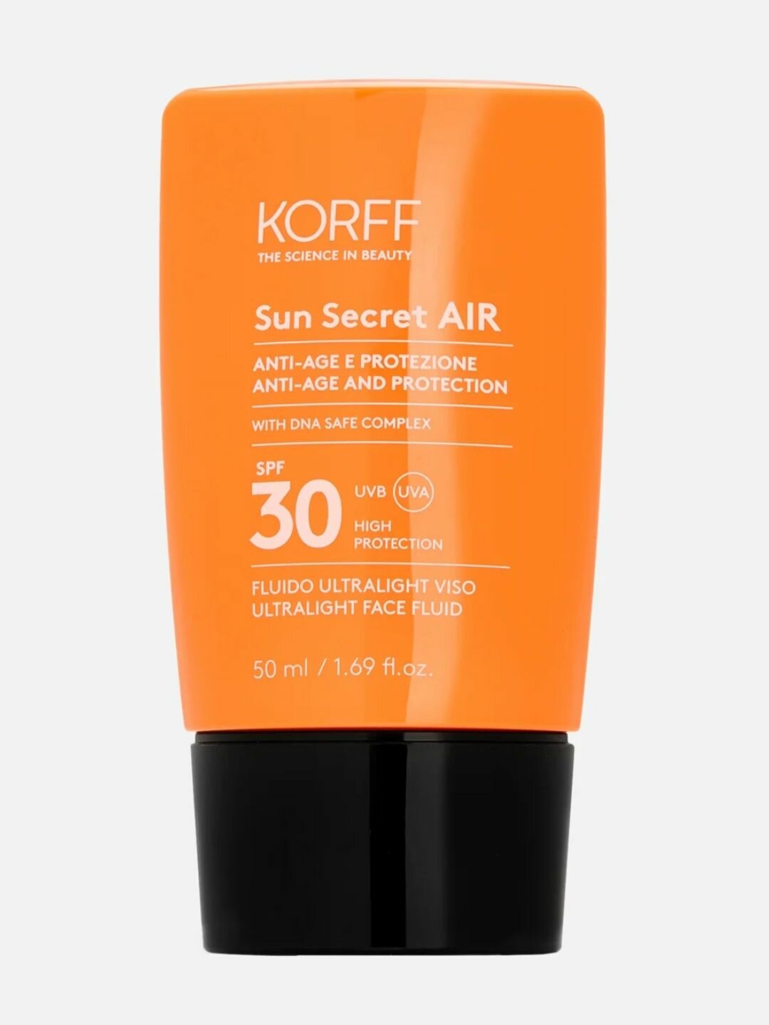 Легкий солнцезащитный флюид для лица spf 30+ KORFF sun secret air anti-age and protection