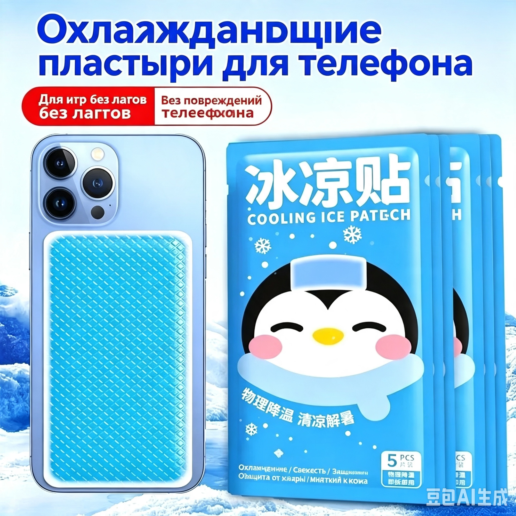 Охлаждающие пластыри для тела, антижар, физическое охлаждение