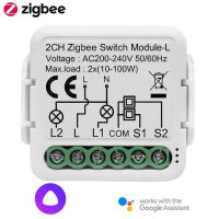 Умное реле ZigBee на 2 линии, без нуля, работает с Алисой